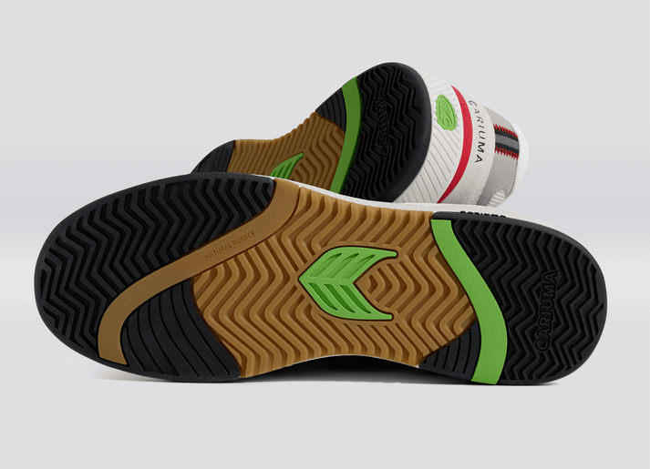 Men's Low Top Smoke White Red & Black Skate Sneakers | Uba Pro – C A R ...